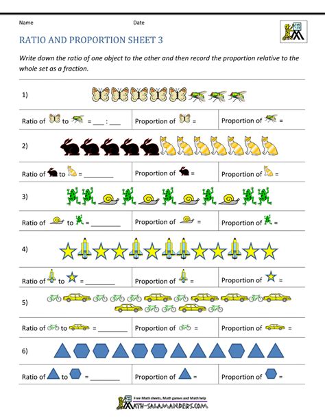 Math Proportions Worksheet Practice Proportional Relationships