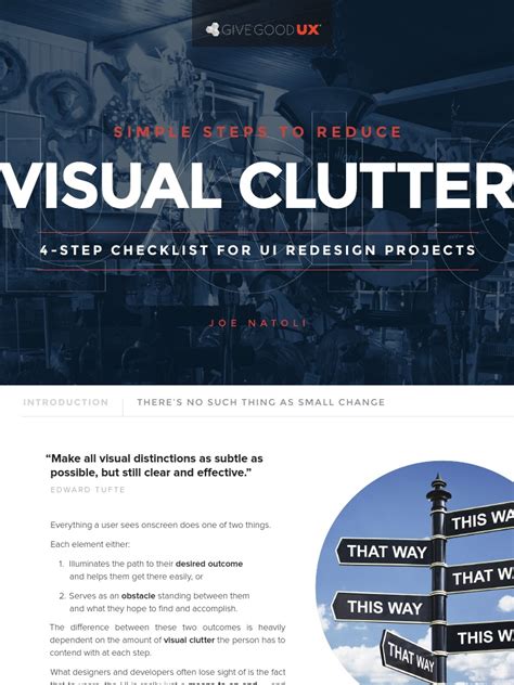 Natoli Ui Checklist 4 Steps Visual Clutter 2017 Download Free Pdf