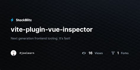 Vite Plugin Vue Inspector Stackblitz