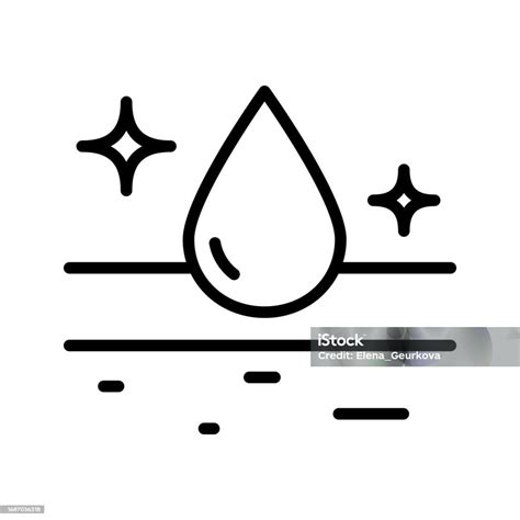 피부층은 물방울 윤곽선 아이콘을 흡수합니다 수분 피부 라인 아이콘입니다 안티 드라이 스킨케어 보습 얼굴과 몸 피부 선형 픽토그램 격리된 벡터 그림 건강관리와 의술에 대한