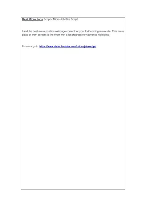Ppt Best Micro Jobs Script Micro Job Site Script Powerpoint