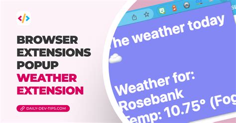 Browser Extensions Popup Weather Extension