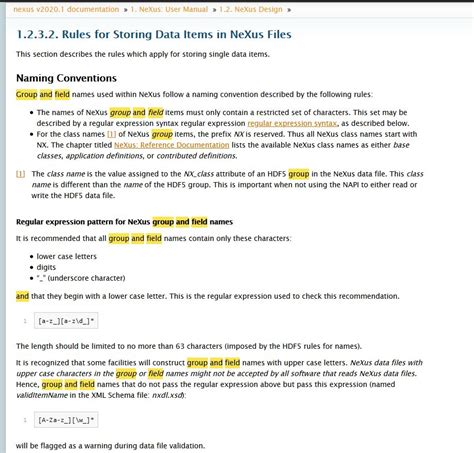 clarify how to name fields and groups · issue 544 · nexusformat