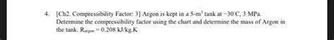 Solved 4 [ch2 Compressibility Factor 3] Argon Is Kept In