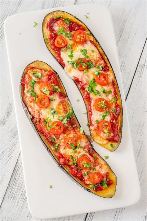 Low Carb Eggplant Pizza Stock Image Image Of Pizza 286343855