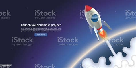 우주 로켓 발사 새로운 비즈니스 프로젝트 시작의 개념입니다 3d 스타일의 벡터 그림입니다 3차원 형태에 대한 스톡 벡터 아트 및 기타 이미지 Istock