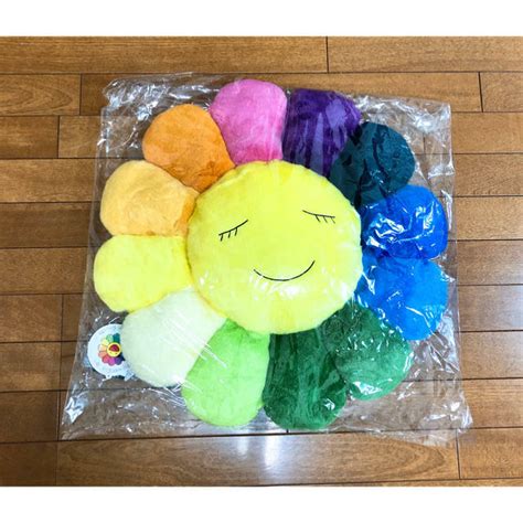 Takashi Murakami Rainbow Flower Cushion Pillow Plush 60cm Complexcon