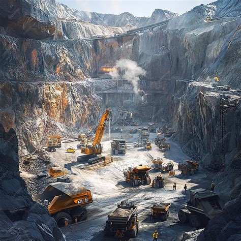 Ultradetailed Modern Mining Operation Premium Ai Generated Image