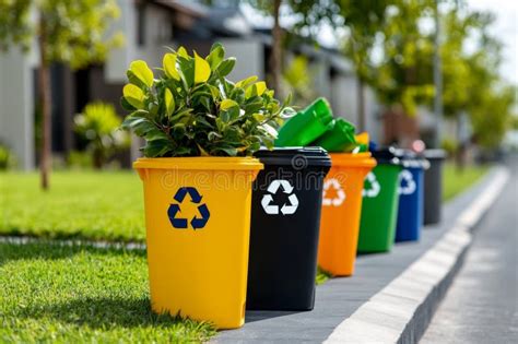 Garbage Waste Management Systems Are Highlighted In A Minimalist Blueprint Of An Urban Waste