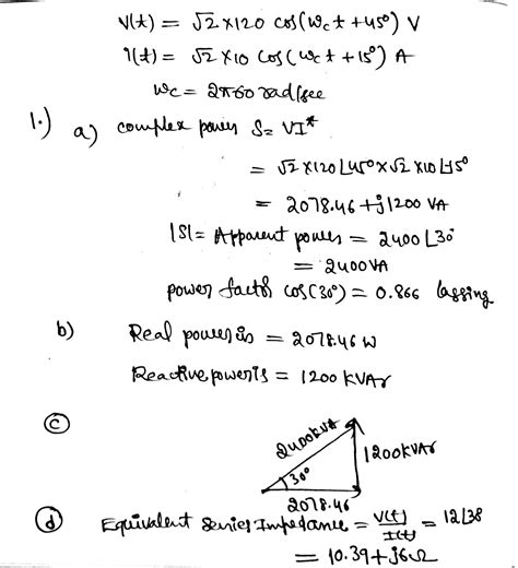 Solved 2 Phasor Diagram A Sketch A Phasor L0 V Or 1 A Per Chegg Com