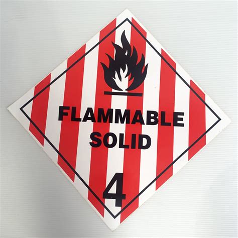 Hazardous Materials Placard Flammable Solid Class 4 Marair