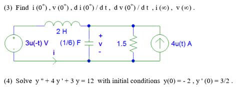 Solved Find I V D I Dt Dv Dt Chegg Com