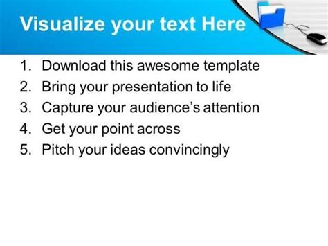 Computer Folder Connected To Mouse Powerpoint Templates Ppt Backgrounds