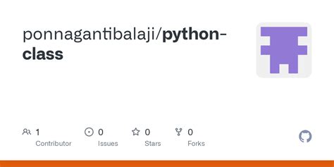 Github Ponnagantibalaji Python Class