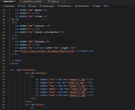 Membuat Halaman Biodata Dengan Html And Css Informatics Technology