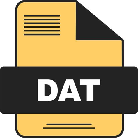 Dat File Generic Color Lineal Color Icon