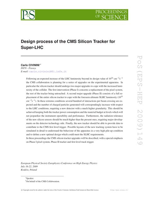 Pdf Design Process Of The Cms Silicon Tracker For Super Lhc