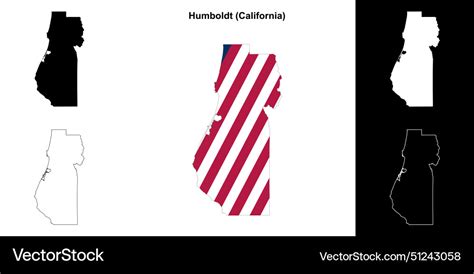 Humboldt Outline Map Royalty Free Vector Image