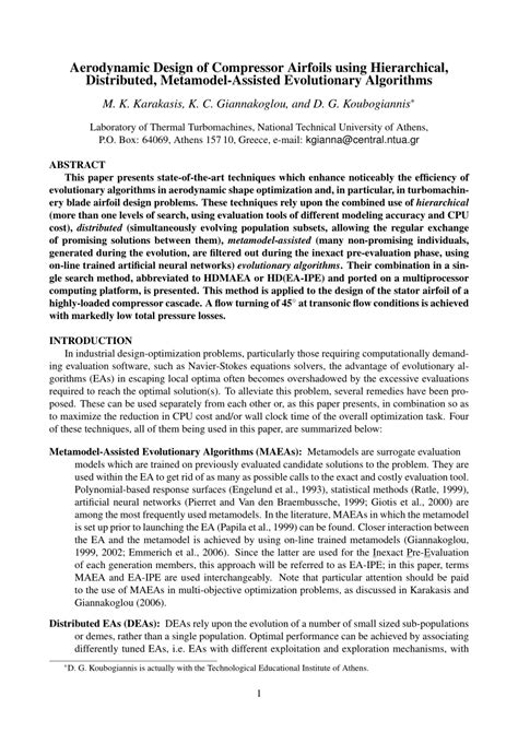 pdf aerodynamic design of compressor airfoils using hierarchical