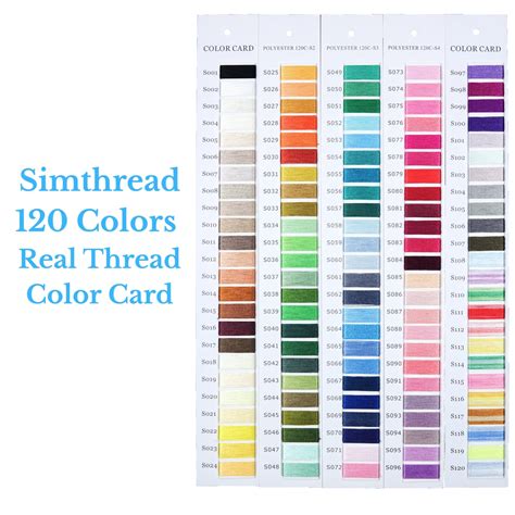 Simthread 120 Top Up Colors Embroidery Thread 5000m Sold Separately — Simthread High Quality