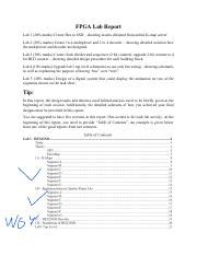 Designing FPGA Circuits Lab Report With Hex To SSD Course Hero