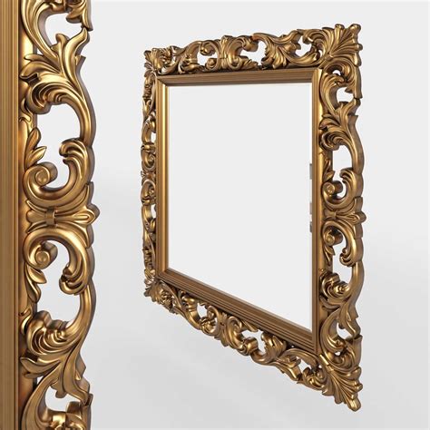 Classic Mirror Gold Frame 3d Model Turbosquid 1760183