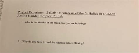Solved Project Experiment 2 Lab 4 Analysis Of The