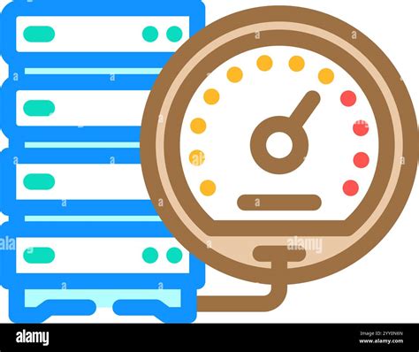 High Performance Computing Color Icon Vector Illustration Stock Vector