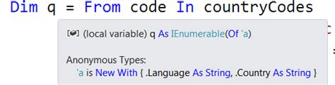 Visual Basic NET Language Tutorial When To Use Type Inference