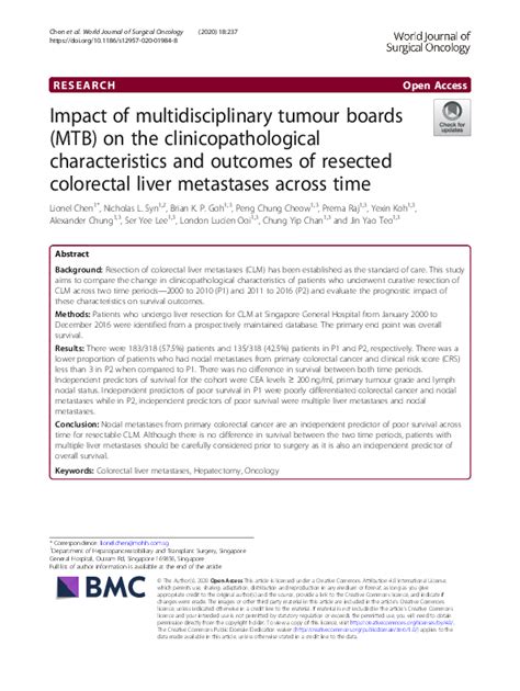 Pdf Comparison Of The Clinicopathological Characteristics And Their Impact On Outcomes Of