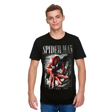 Spider Man New York 1962 Black T Shirt Elbenwald