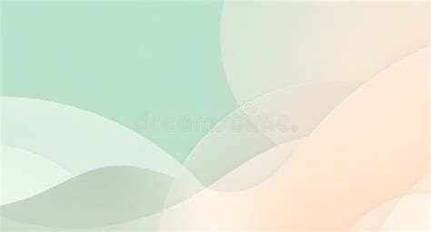 Contemporary Abstract Design In Soothing Pastel Colors And Smooth Curves Stock Illustration
