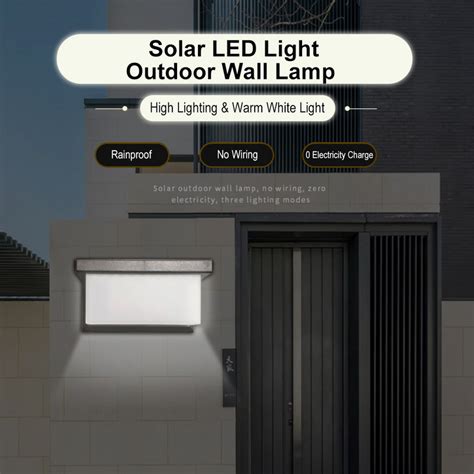 Badu Bg 60led соларна мощност Led стенни лампи Външни 3 режима Сензор за движение Водоустойчива