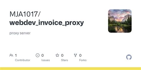 GitHub MJA1017 Webdev Invoice Proxy Proxy Server