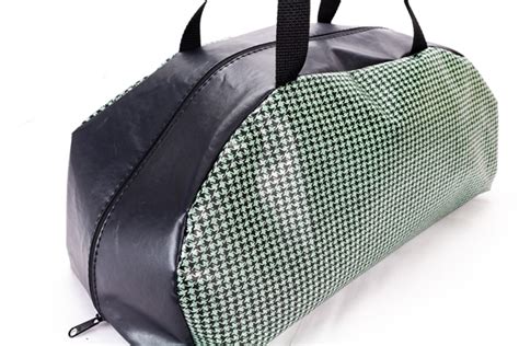 Vintage Black And Aqua Houndstooth Tote Bag