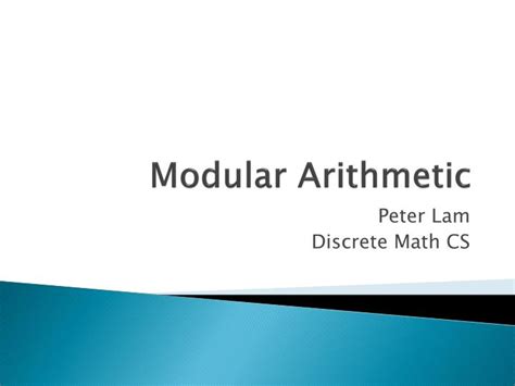 Ppt Modular Arithmetic Powerpoint Presentation Free Download Id