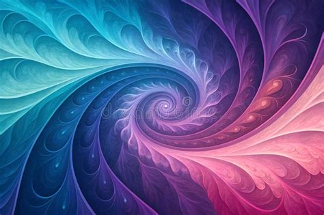 Abstract Swirling Lines Design With Vibrant Blue And Purple Hues Stock Illustration