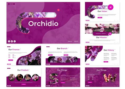 Orchidio Powerpoint Template Incl Purple And Nature Envato