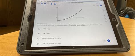a particle traveling on the x axis has position x t