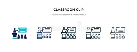 Classroom Clip Icon In Different Style Vector Illustration Two Colored