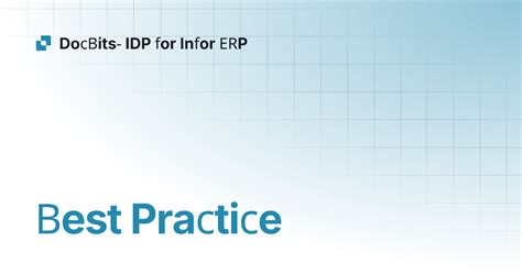 best practice docbits idp for infor erp