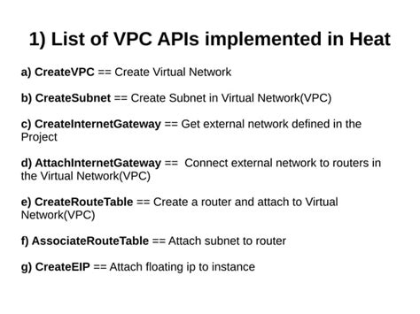 VPC Implementation In OpenStack Heat PPT