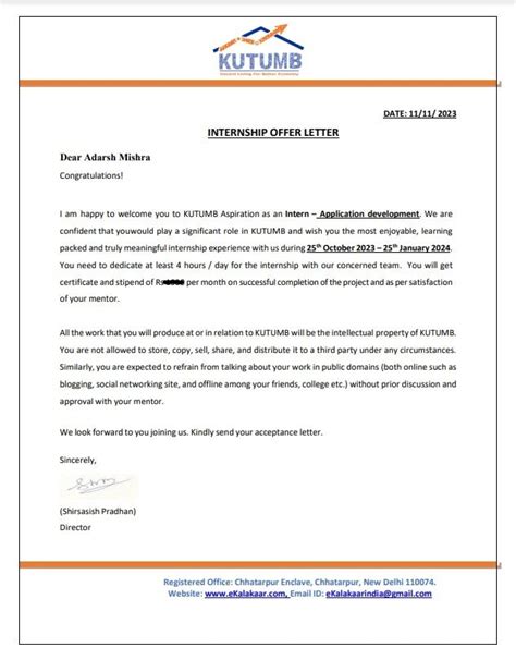 Adarsh Mishra On Linkedin Internship