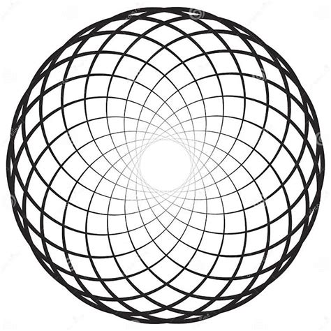 Circular Geometric Motif Element Concentric Circles Abstract S Stock Vector Illustration Of