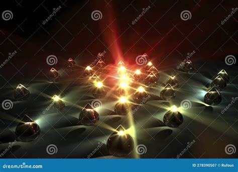futuristic cpu quantum processor in the global computer network stock