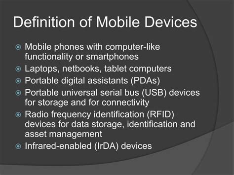 it mobile devices and control issues ppt