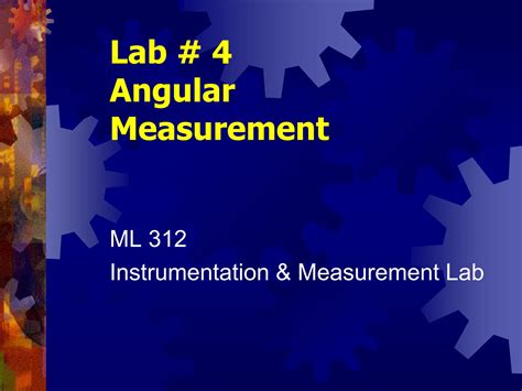 Angular Measurement Tools In Instrumentation Ppt