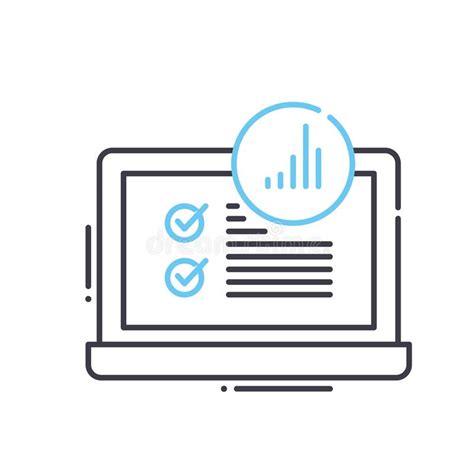 Statistical Surveys Line Icon Outline Symbol Vector Illustration Concept Sign Stock Vector