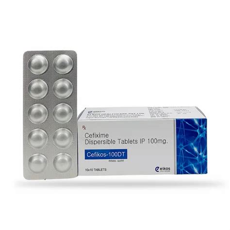 Cefikos 100dt Cefixime Dispersible Tablet Ip At ₹ 920 Box In Barwala Id 23171106691