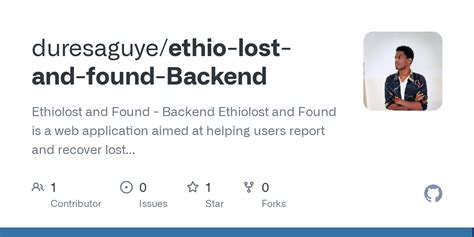 Github Duresaguyeethio Lost And Found Backend Ethiolost And Found Backend Ethiolost And